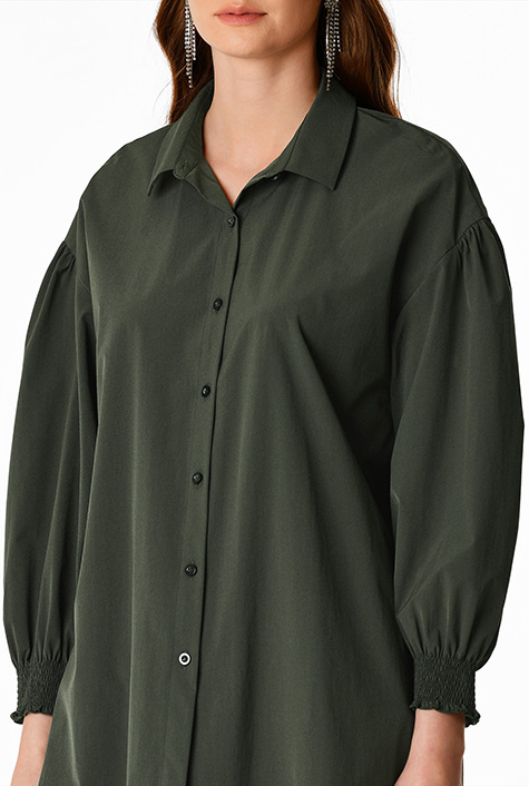 Shop Parachute fabric oversize high-low shirt | eShakti