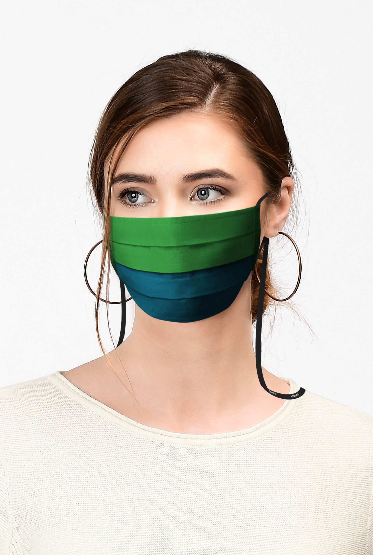Shop Colorblock poplin face mask | eShakti