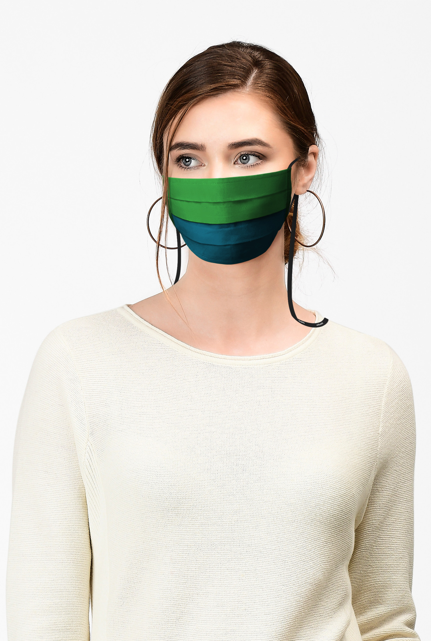 Shop Colorblock poplin face mask | eShakti