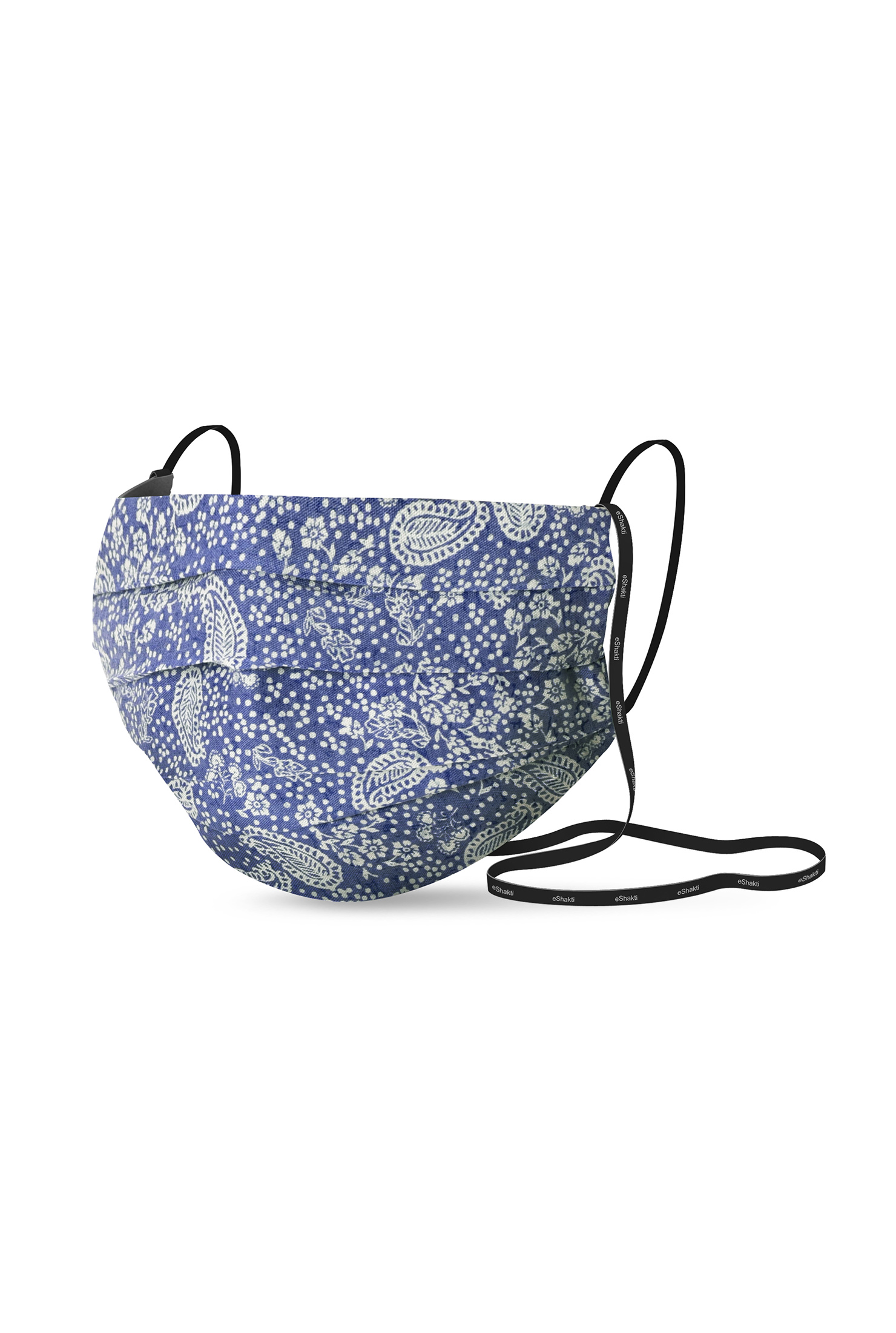 Shop Paisley print rayon pleated face mask | eShakti