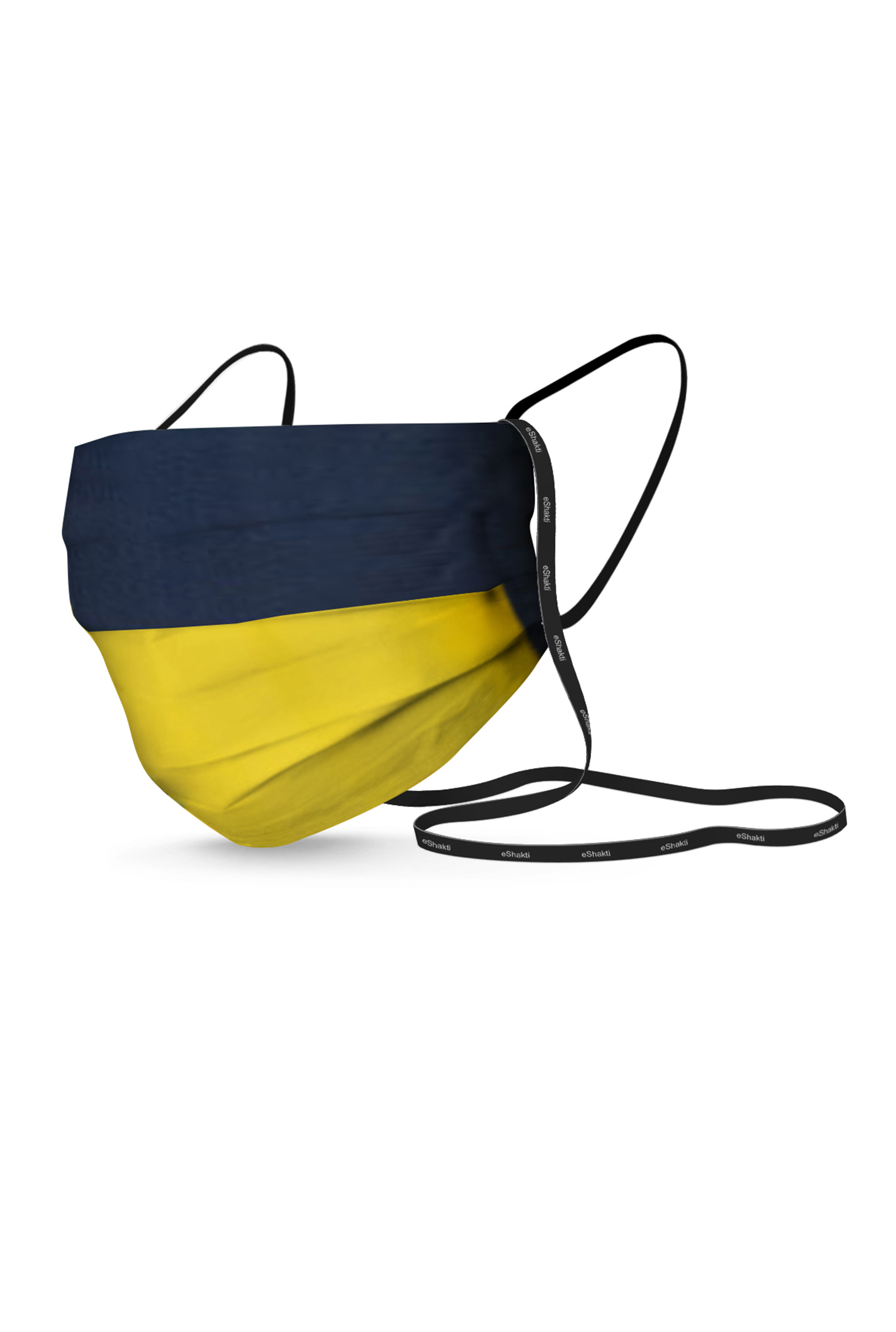Shop Colorblock poplin pleated face mask | eShakti