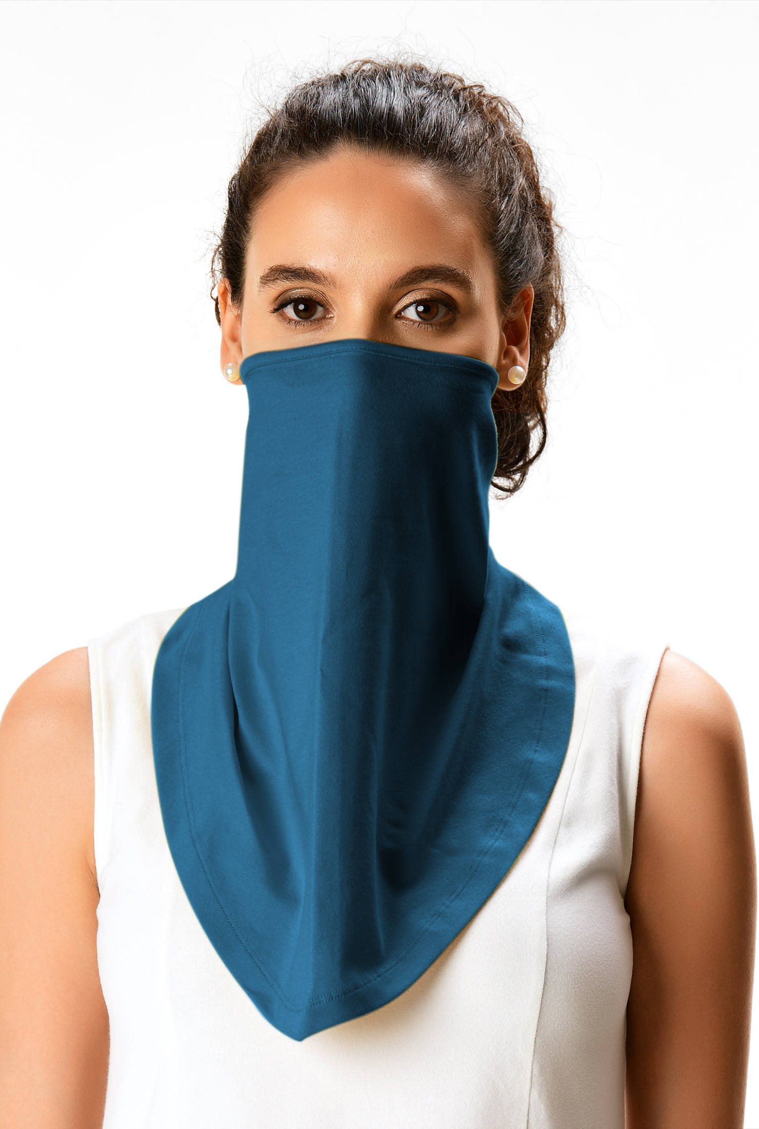 Shop Cotton jersey knit tubular scarf mask | eShakti