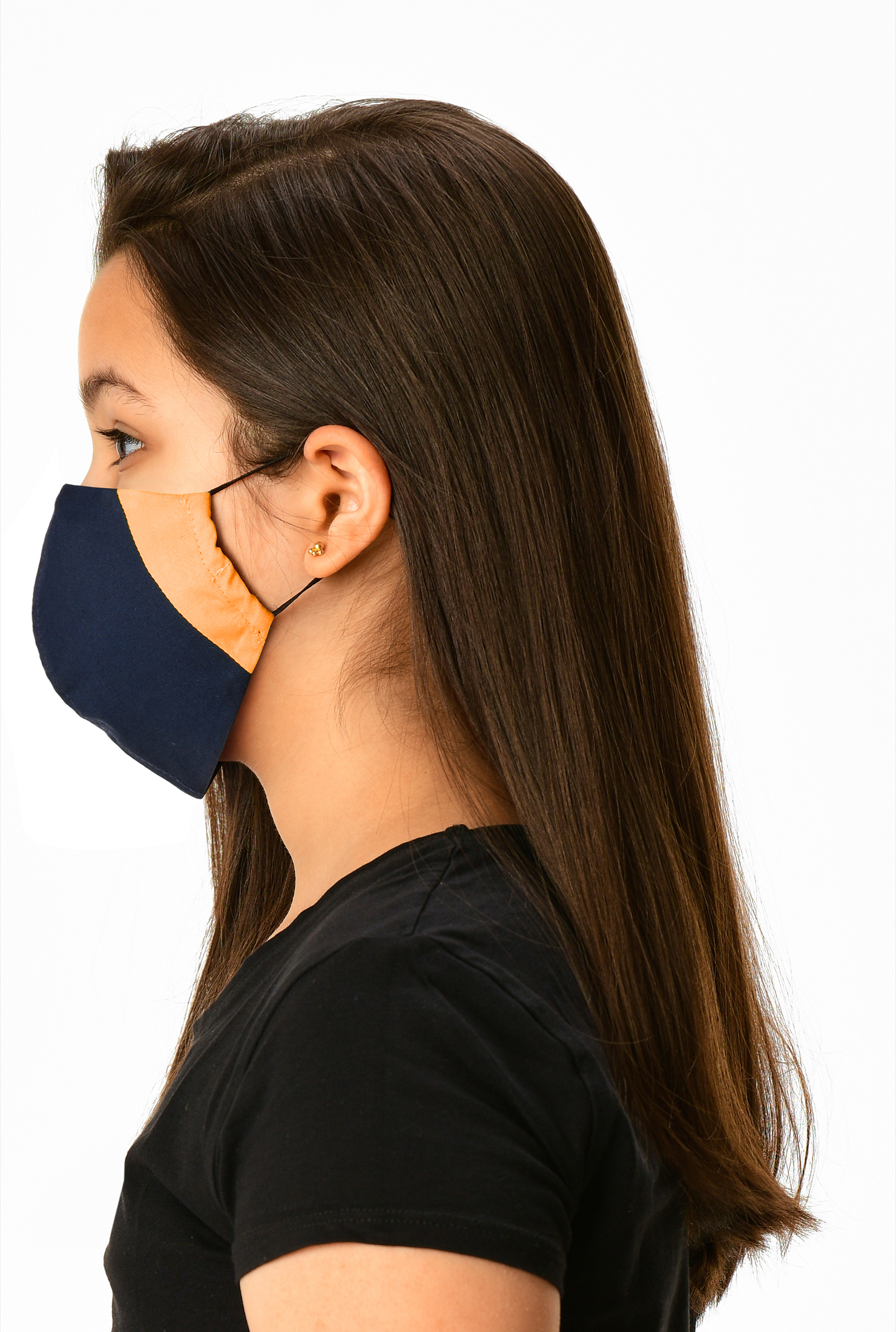 Shop Colorblock cotton poplin shaped kids face mask | eShakti