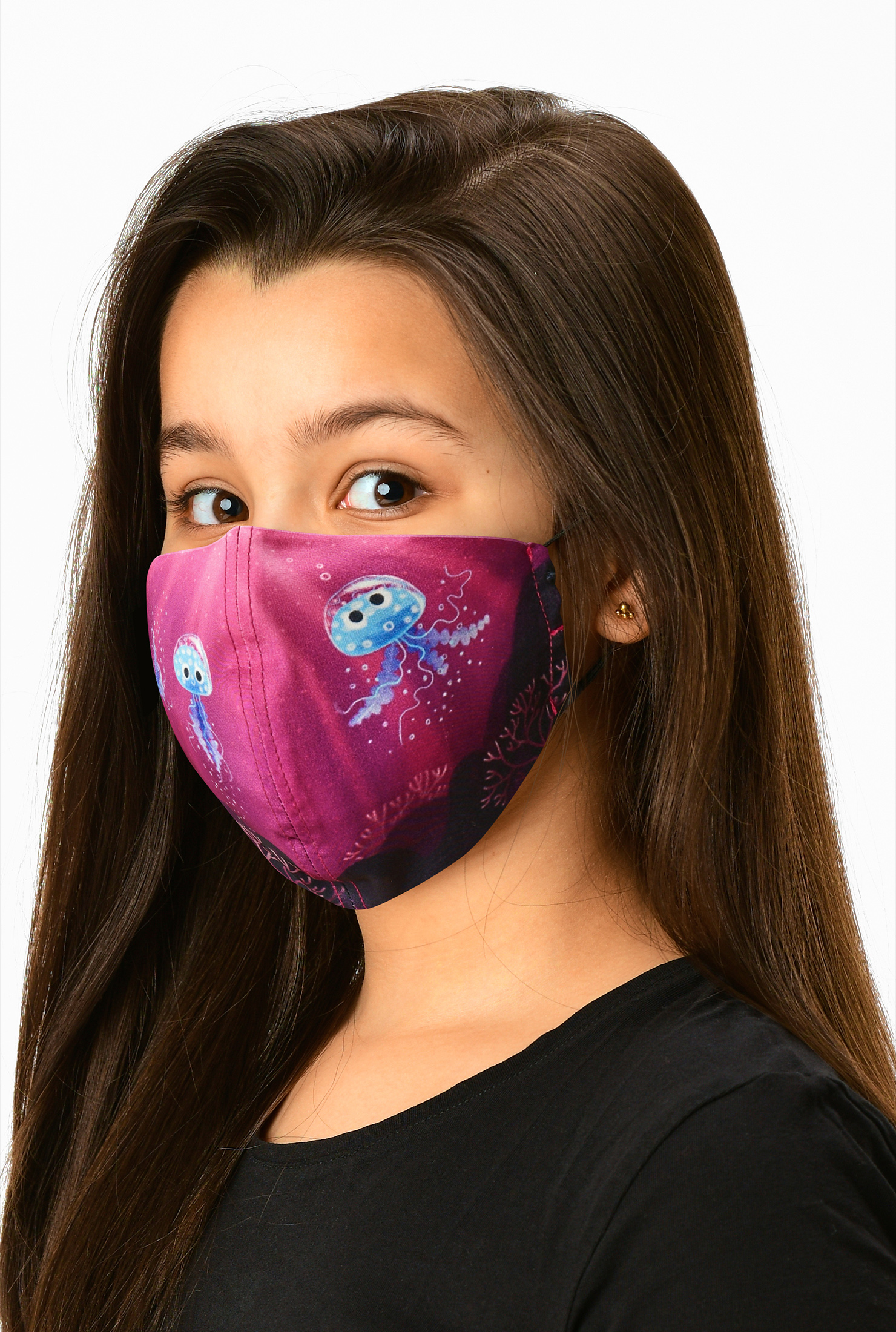 Shop Ombre octopus print satin shaped kids face mask | eShakti