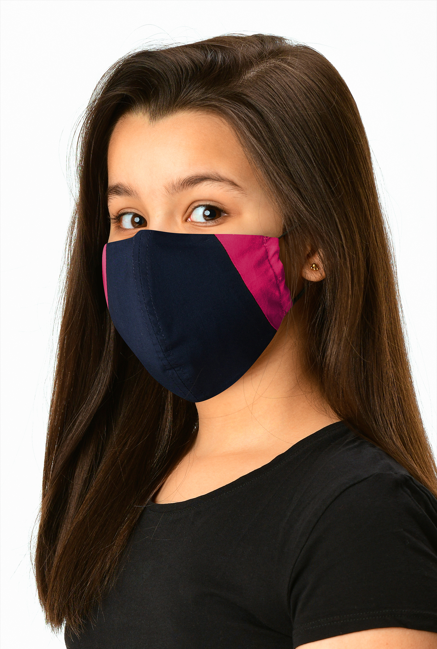 Shop Colorblock cotton poplin shaped kids face mask | eShakti