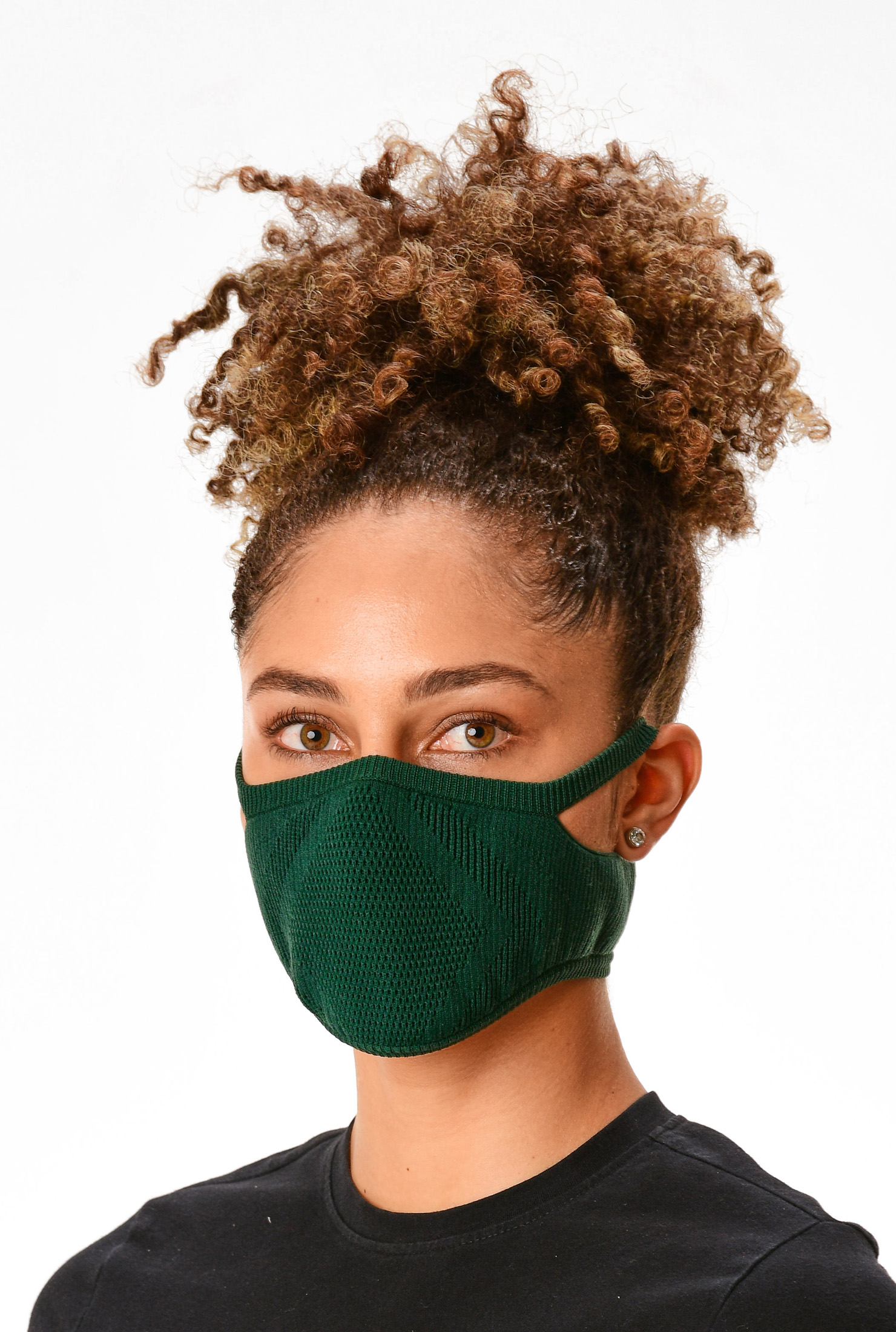 Shop Button back sweater knit face mask | eShakti