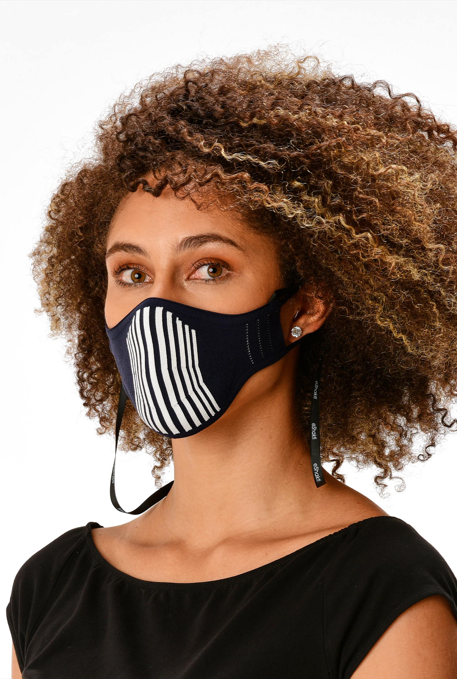 Shop Two layer colorblock knitted face mask | eShakti