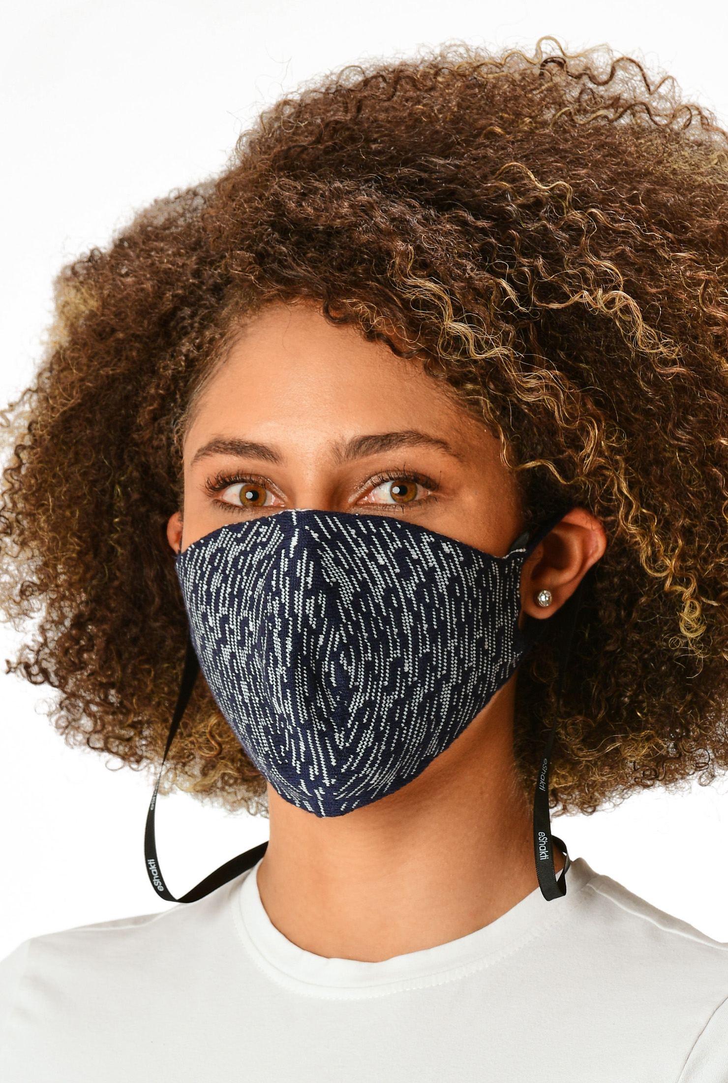 Shop Two layer graphic knitted face mask | eShakti