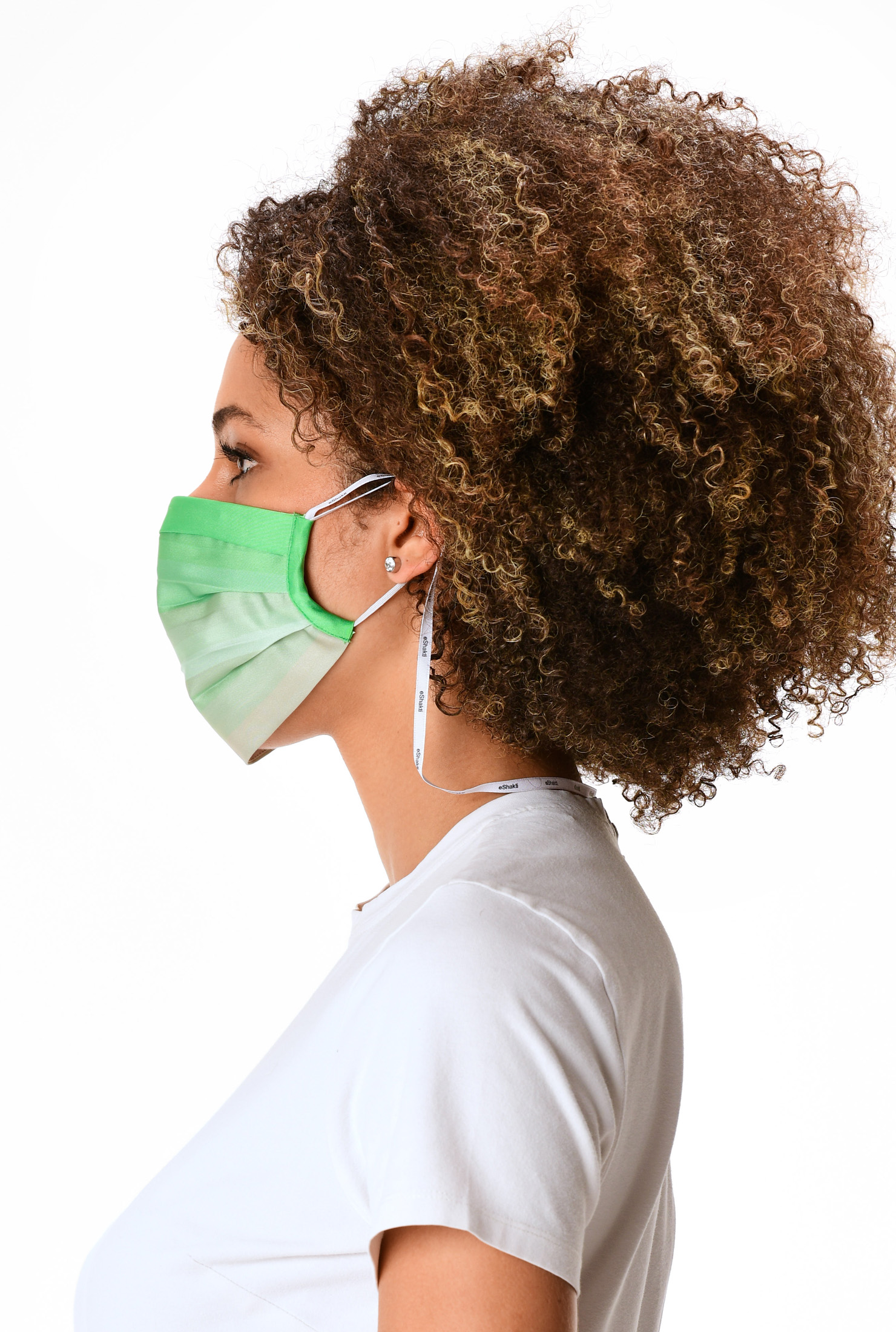 Shop Ombre print satin pleated face mask | eShakti