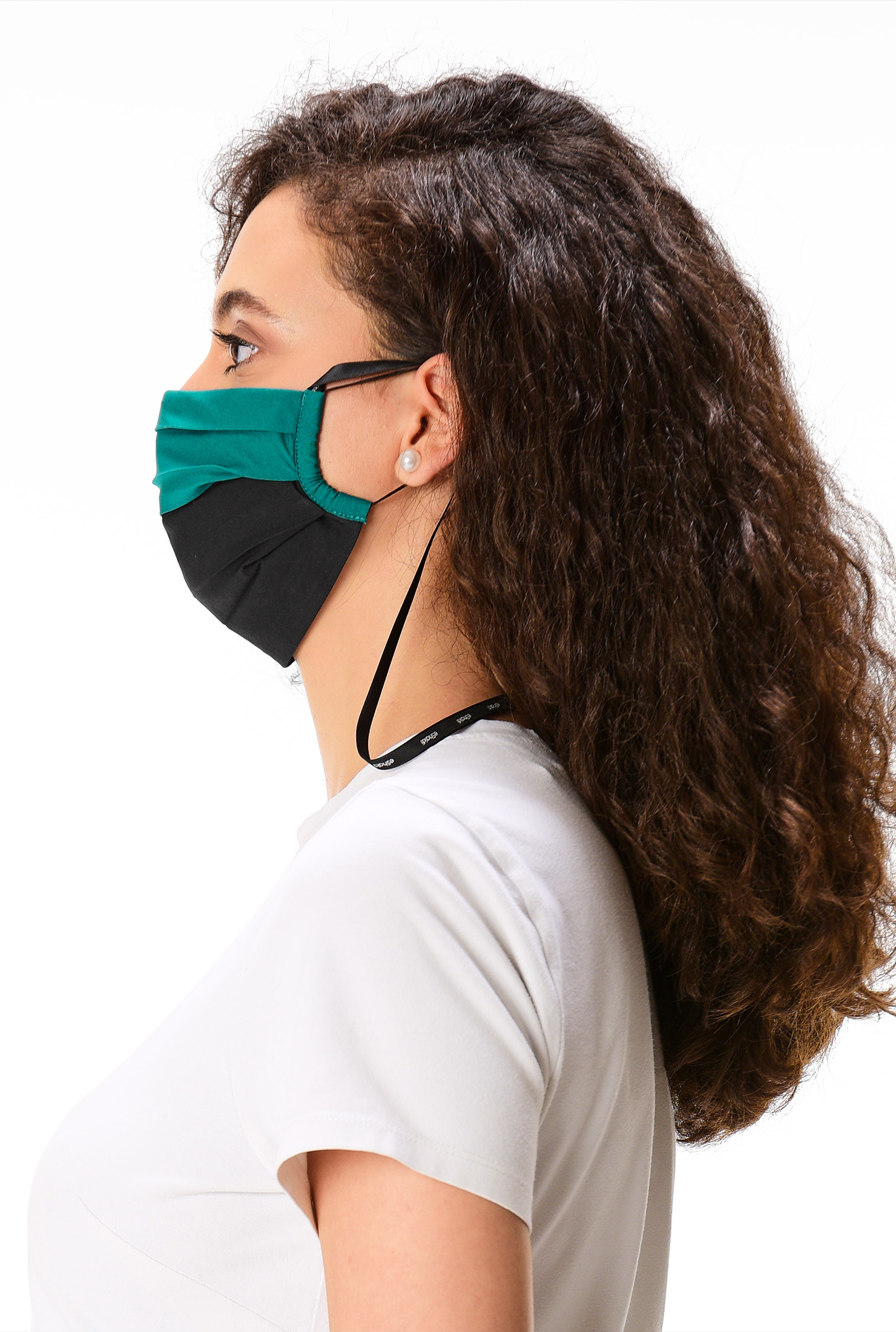 Shop Colorblock cotton poplin pleated face mask | eShakti