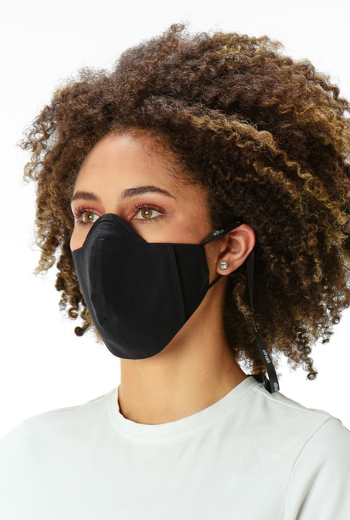 Shop Reversible cotton poplin shaped face mask | eShakti