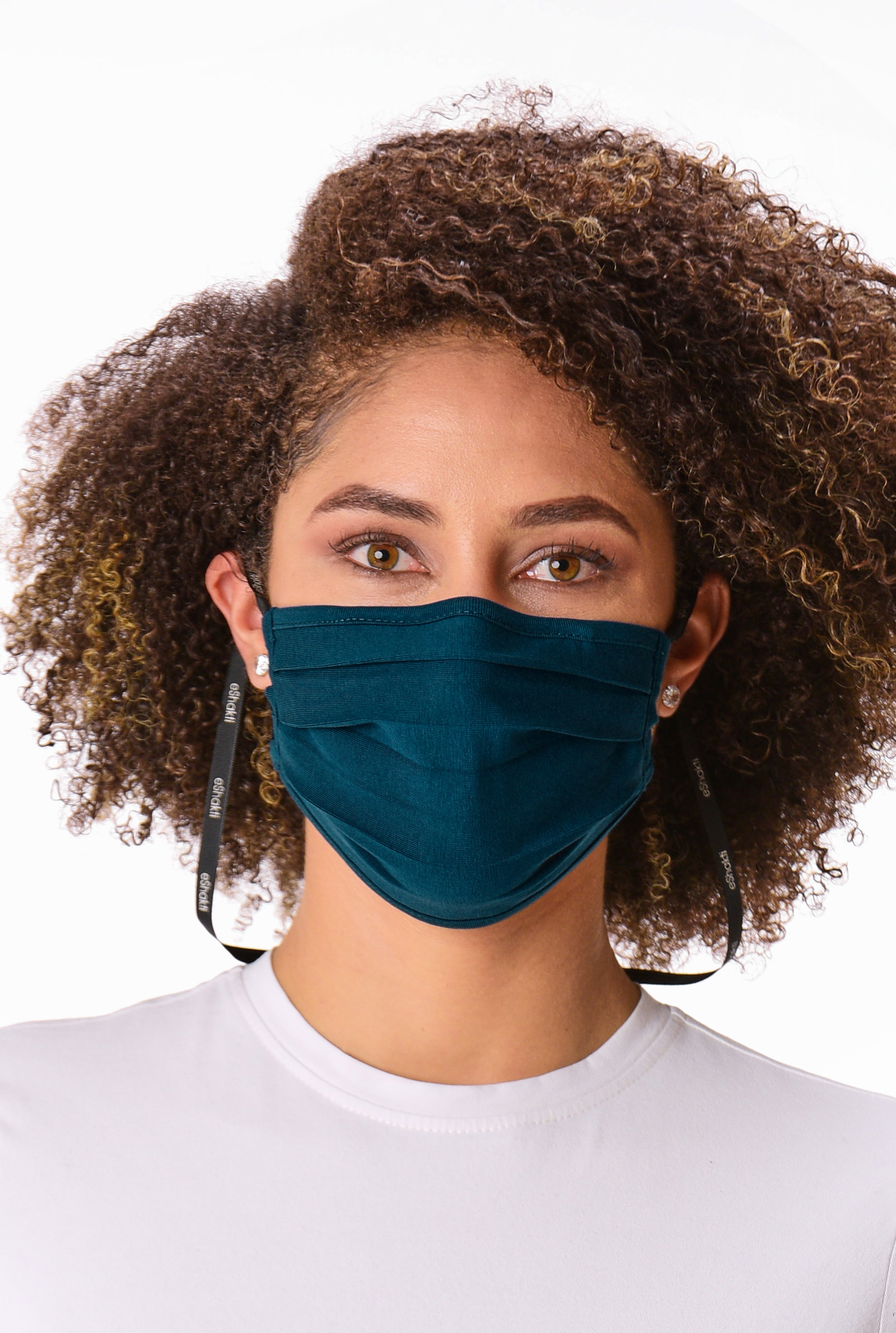 Shop Cotton knit pleated face mask | eShakti