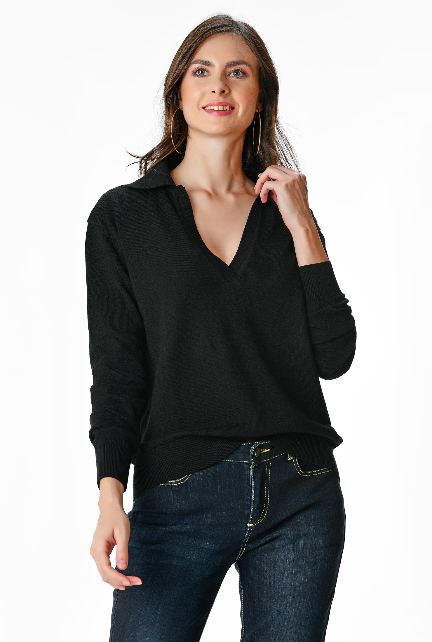 Shop Merino wool blend pullover | eShakti