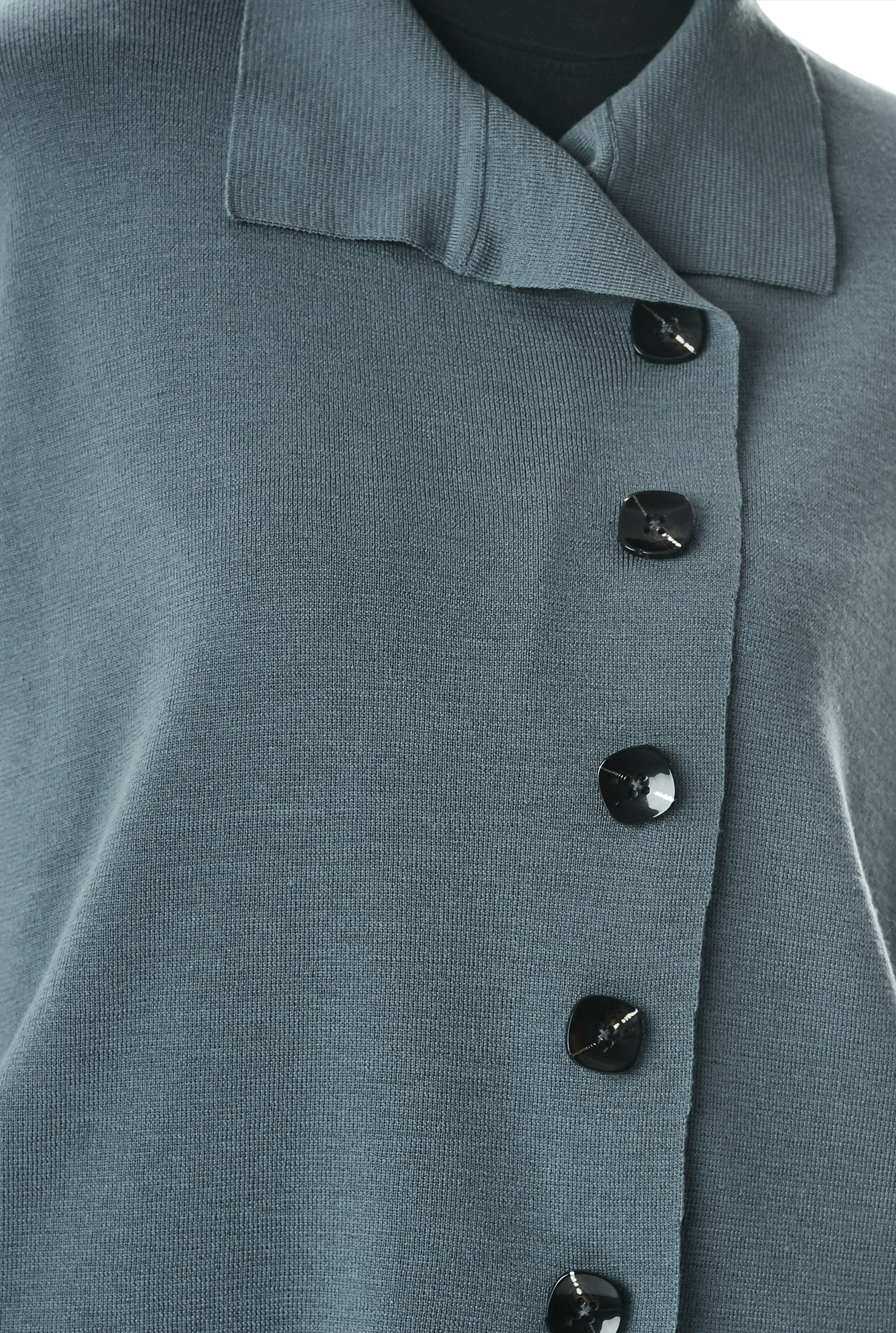 Shop Merino wool blend rib-knit jacket | eShakti