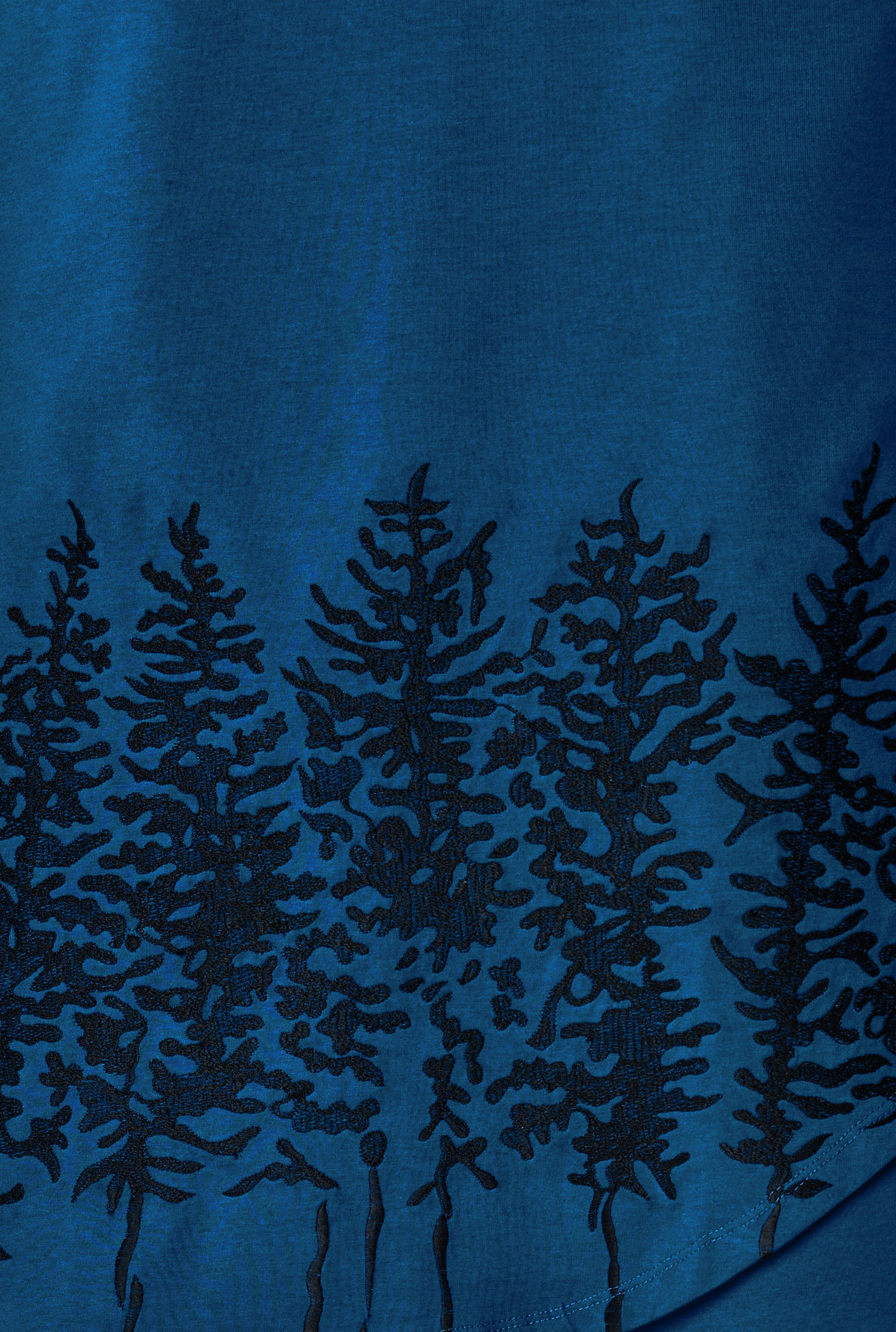 Shop Landscape embroidery colorblock cotton jersey dress | eShakti