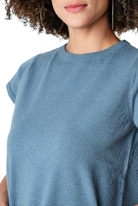 Shop Cap sleeve sweater knit top | eShakti