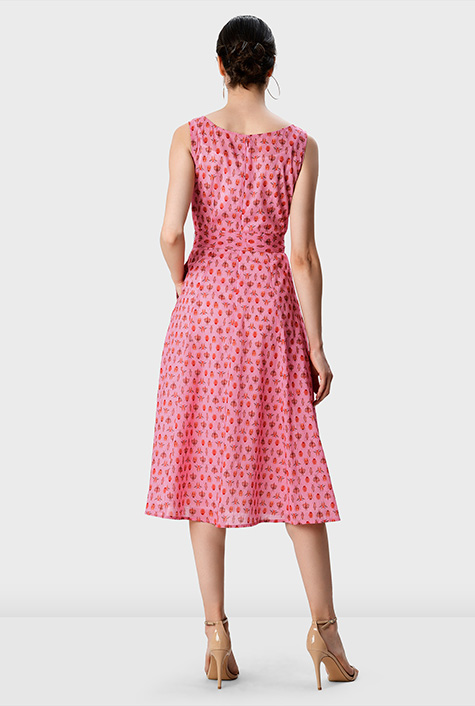 Shop Fun bug print cotton surplice dress | eShakti