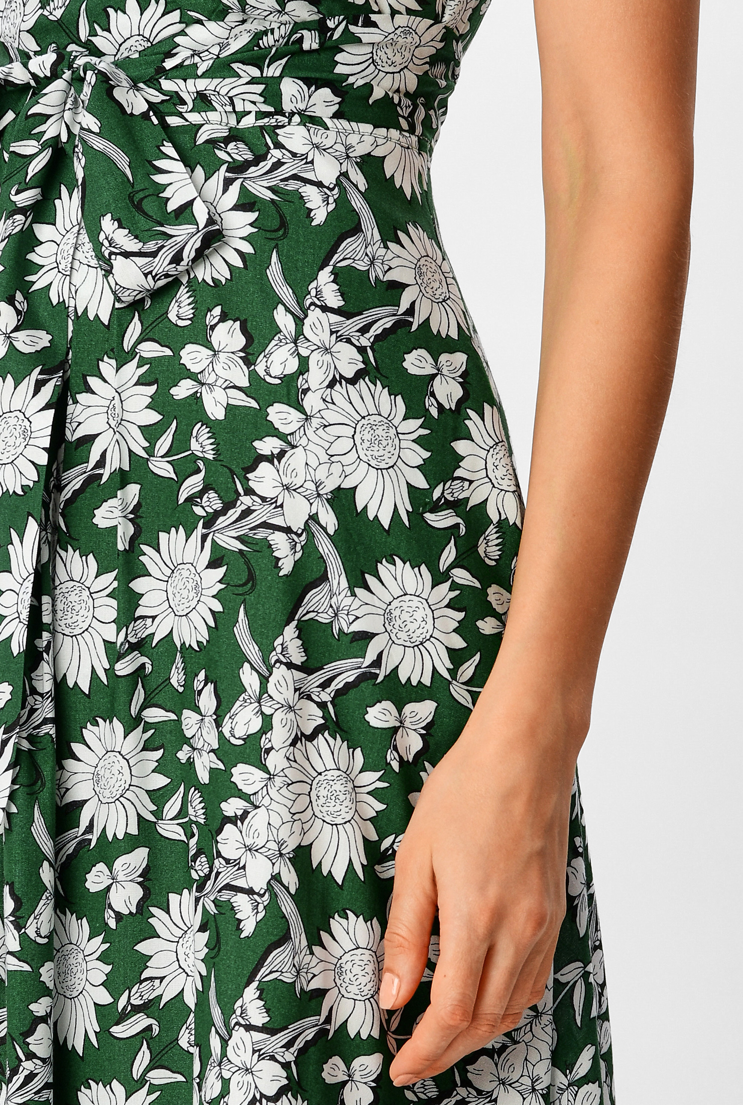 Shop Tie waist floral print empire dress | eShakti