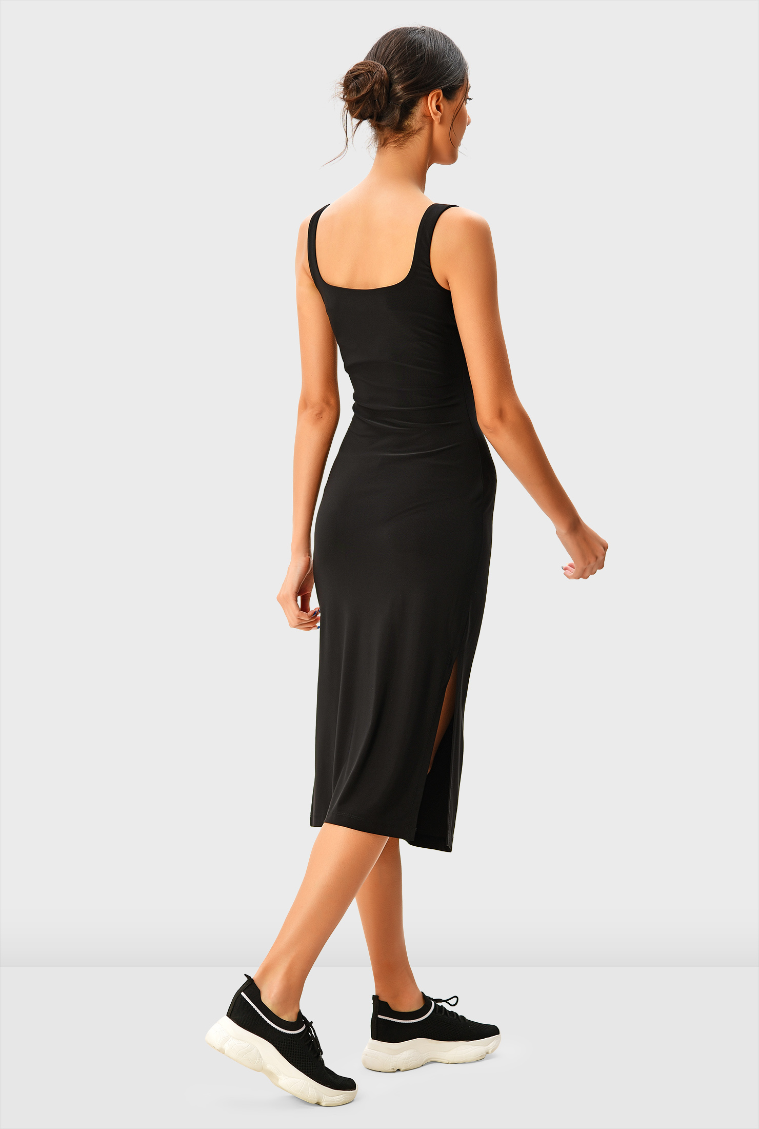 Shop Jersey knit vented sheath dress | eShakti