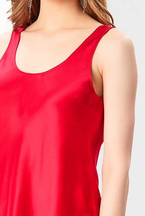 Shop Silk satin tank top | eShakti