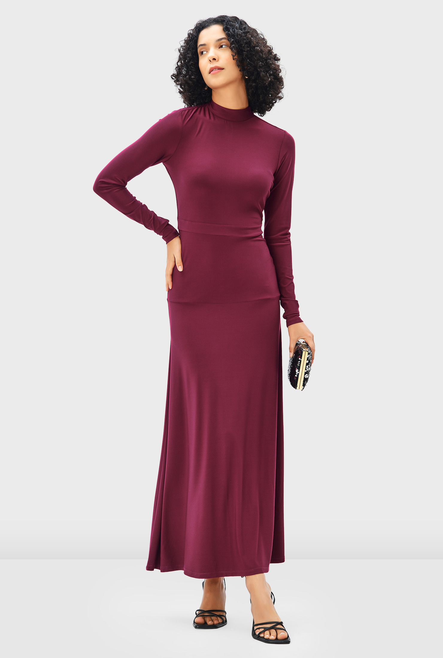 Shop Jersey knit vented sheath dress | eShakti