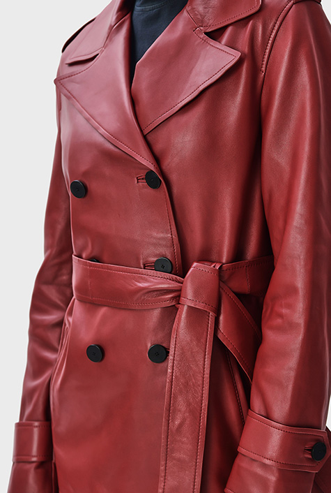 Shop Napa leather short coat | eShakti