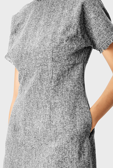 Shop Cross hatch suiting empire shift dress | eShakti