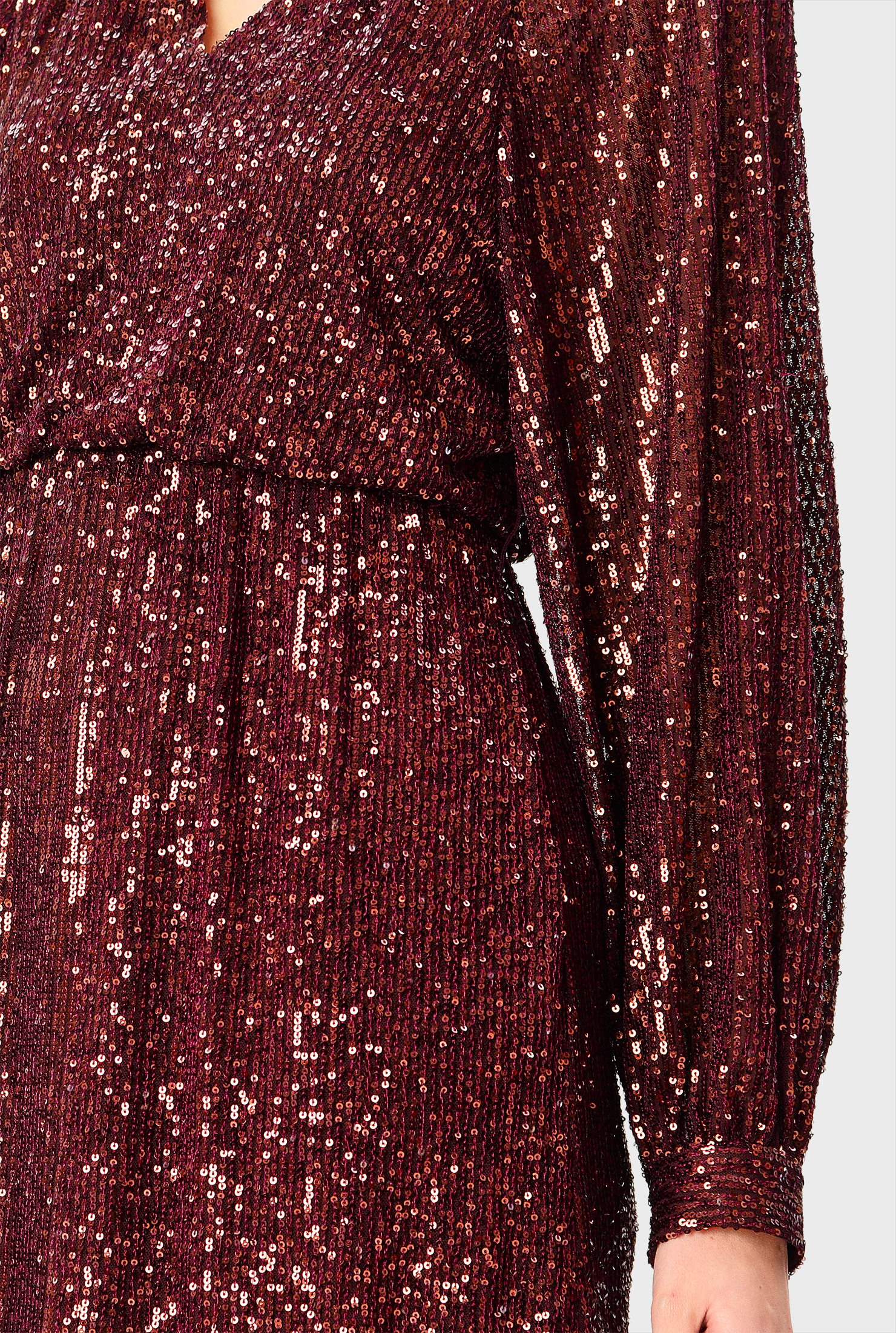 Shop Sequin mesh ruffle flounce dress | eShakti